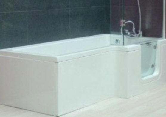 Mantaleda SAVANNA full length Walk in shower bath with glass door ...